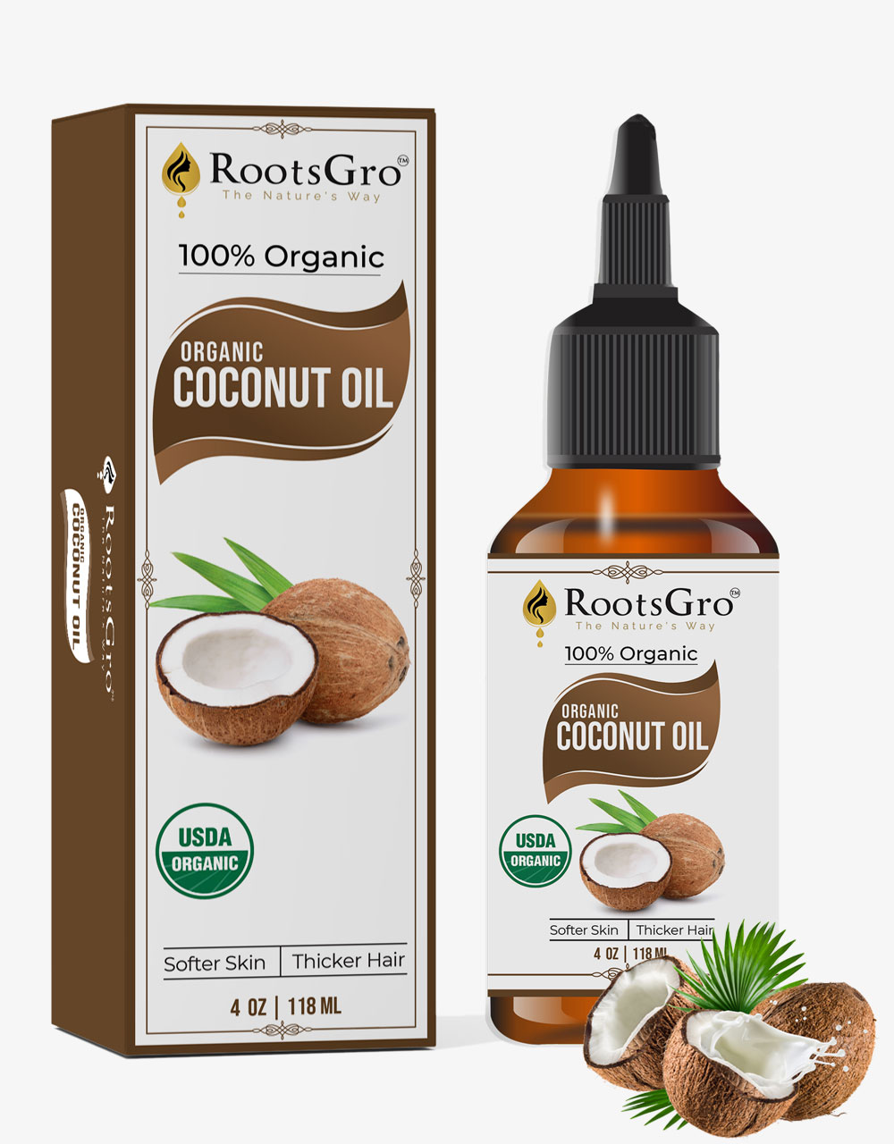 Buy RootsGro Natural Hair Growth Oil & Serum - 100% Pure Organic