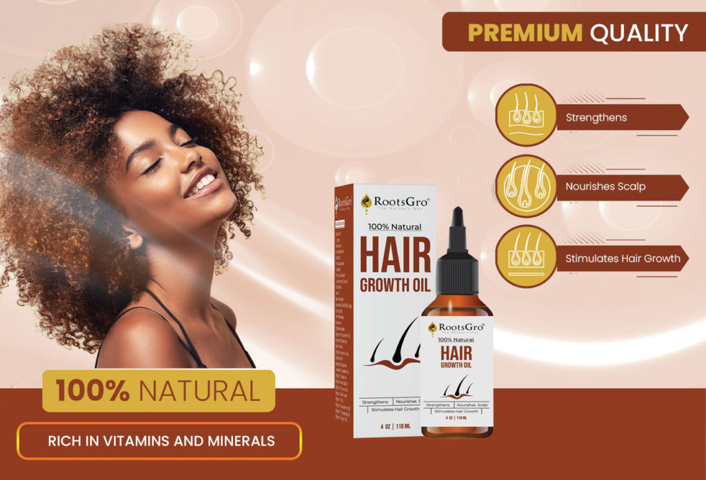 Buy RootsGro Natural Hair Growth Oil & Serum - 100% Pure Organic