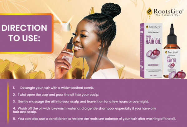 Buy RootsGro Natural Hair Growth Oil & Serum - 100% Pure Organic